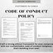 Ethical Code of Conduct Policy Canva Editable Template Code of Behavior ...