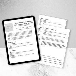 Personal Protective Equipment Assessment Program Policy Canva Editable ...