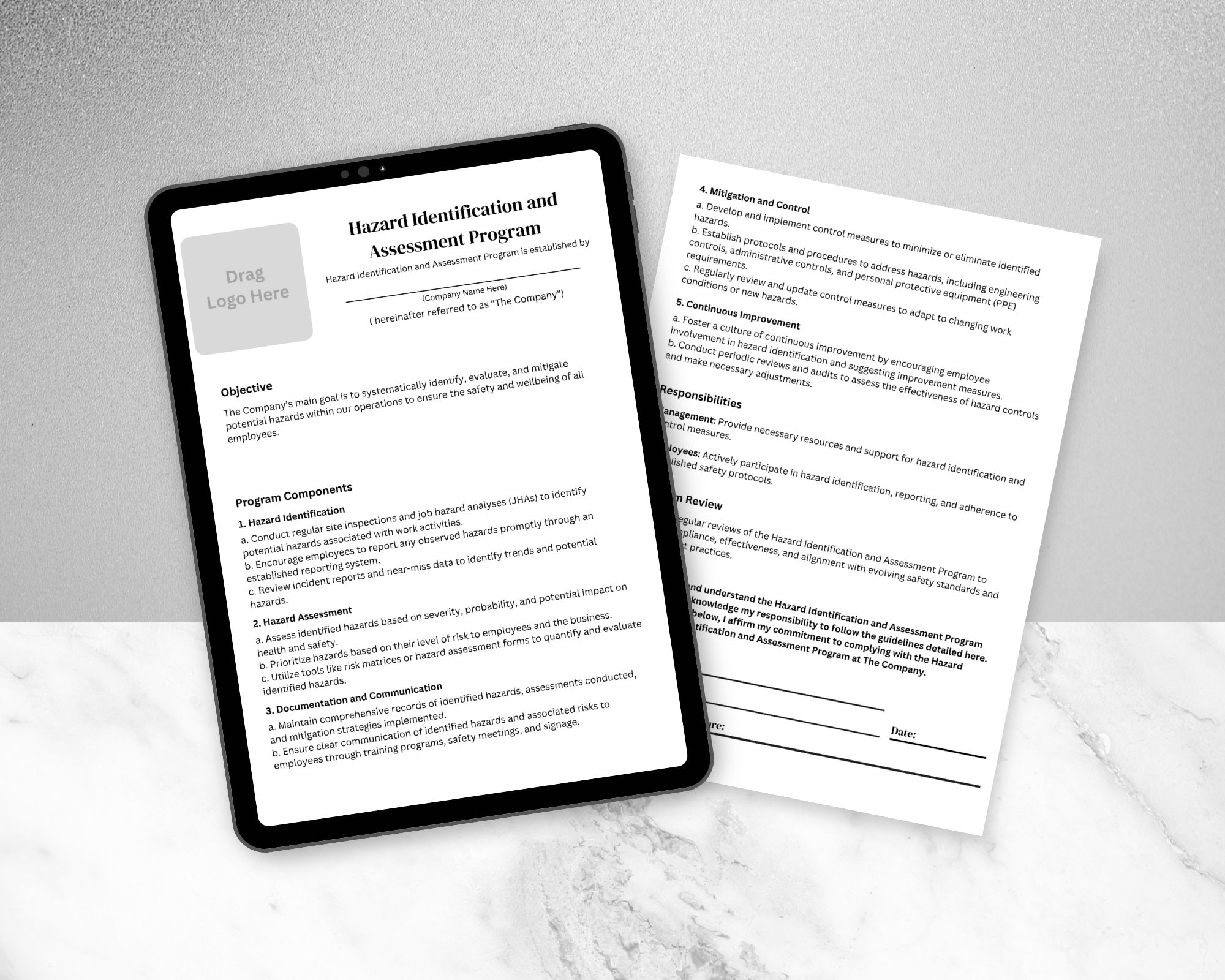 Hazard Identification & Assessment Program Canva Editable Template ...