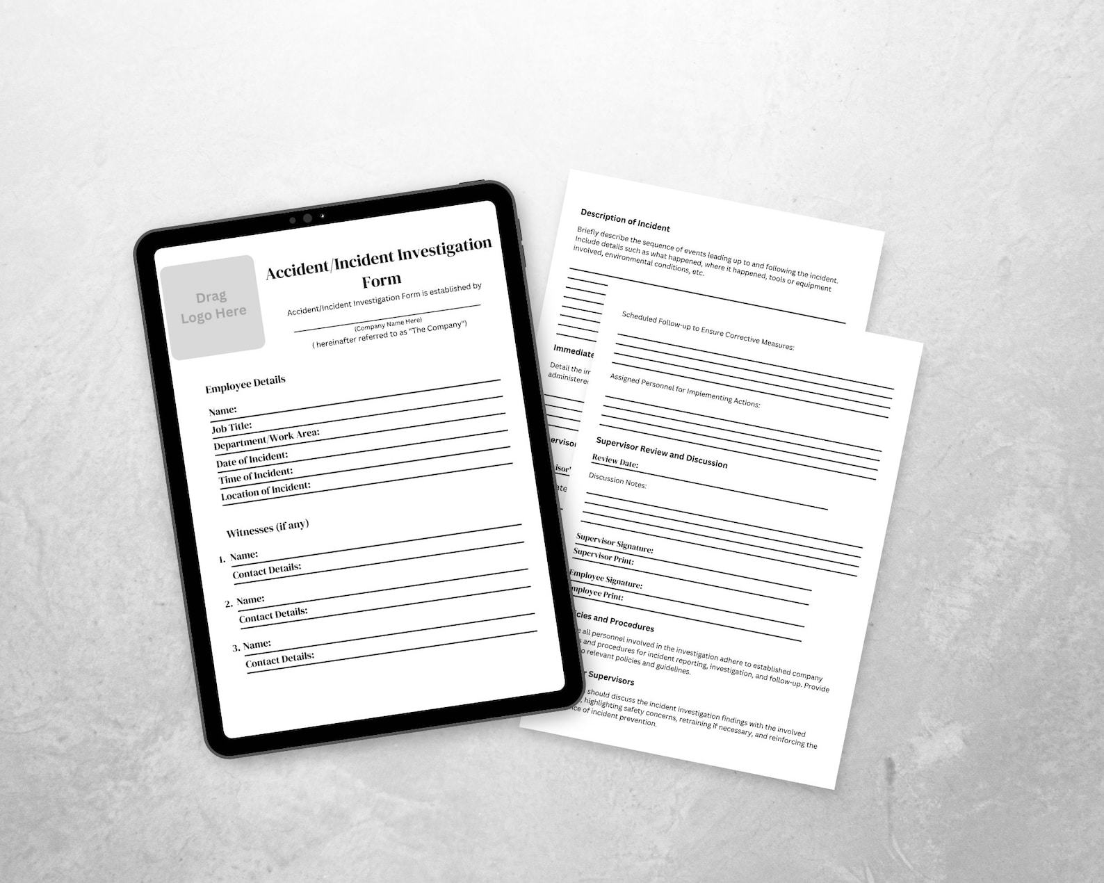 Accident Investigation Form Canva Editable Template Incident ...