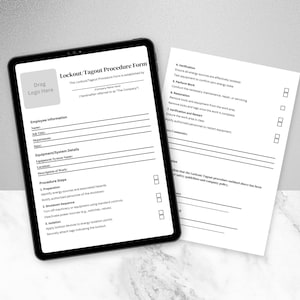 Lockout Procedure Form Canva Editable Template Tagout Procedure Form ...