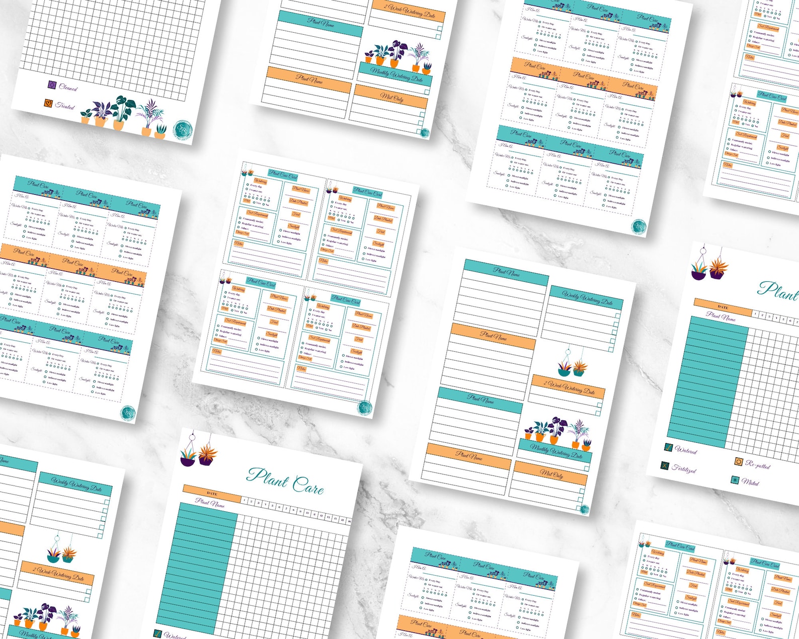 Printable Plant Care Tracker Bundle Indoor Plant Calendar Plant Care ...