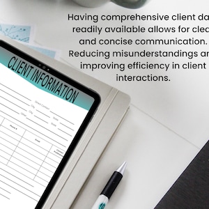 Client Information Sheet Canva Editable Template Customer Information ...