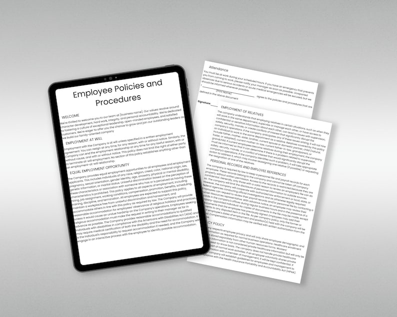Employee Policies and Procedures Canva Editable Template HR Policies ...