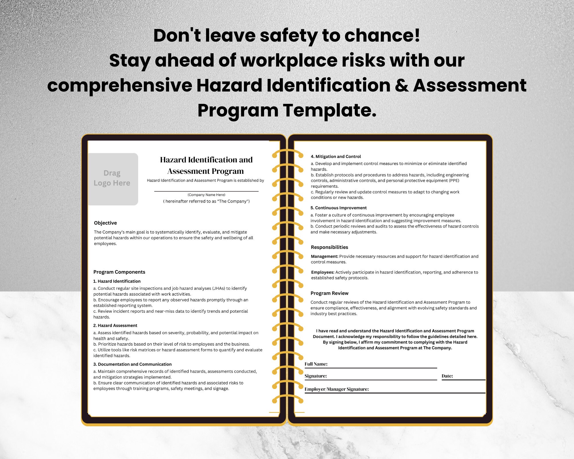 Hazard Identification & Assessment Program Canva Editable Template ...