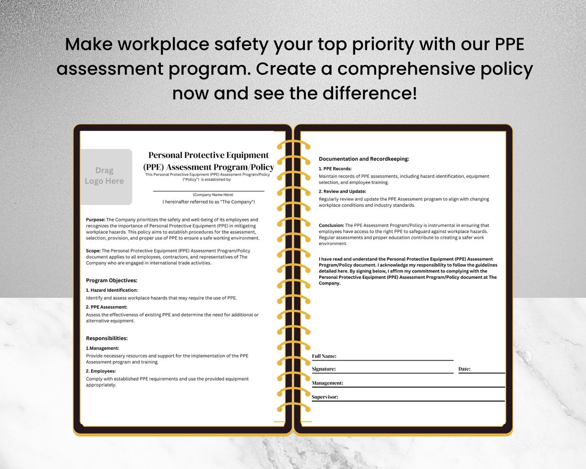Personal Protective Equipment Assessment Program Policy Canva Editable ...