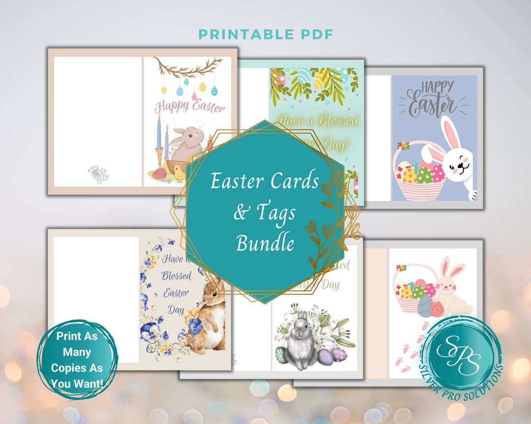 Editable Easter Card Set Digital Download Printable Cards - Etsy