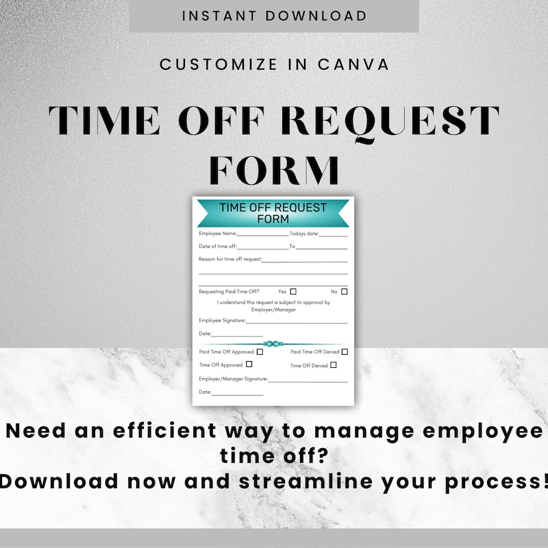 Vacation Request Form - Etsy
