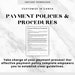Payment Policies and Procedures Canva Editable Template Business ...