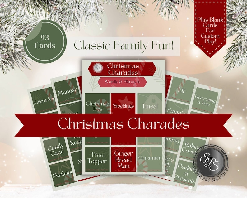 Christmas Charades Printable Fun Christmas Game for Families - Etsy