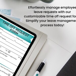 Employee Time off Request Form Canva Editable Template Employee ...