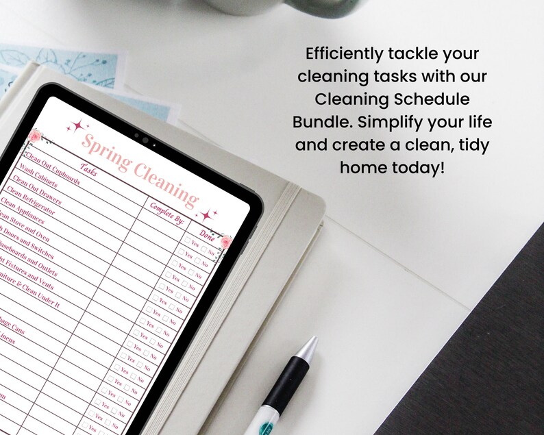 Printable Cleaning Schedule Bundle Cleaning Checklist Quarterly ...