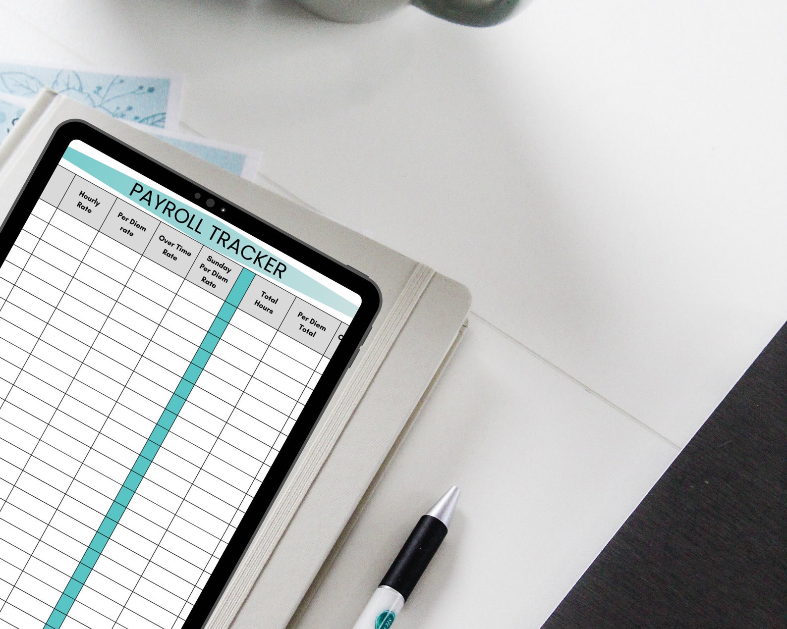 Payroll Tracker Canva Editable Template Payroll Tracker Spreadsheet ...