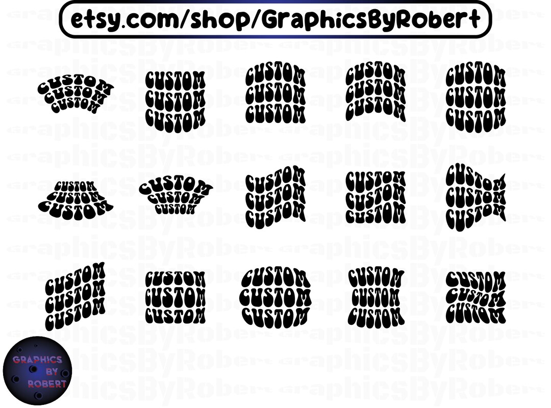 Custom Svg, Custom Wavy Svg, Customized Retro Wavy Text Svg ...