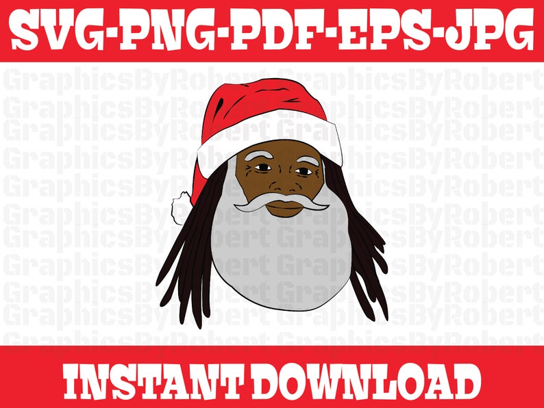 Rasta Claus Svg Black Santa Svg Christmas Svg Png Pdf Eps - Etsy