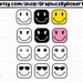 Square Smiley Face Svg Bundle, Smiley Face Svg, Retro Smiley Svg ...
