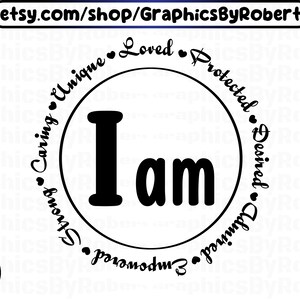 I Am Svg, Inspiration Svg, Cut File, Cricut Silhouette, Empowering SVG ...