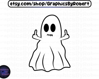 Ghost Middle Finger Svg Png, Halloween Svg Png, Svg File for Cricut ...