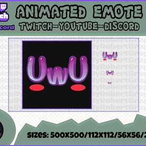 Animated Emote Uwu Twitch and Discord Uwu Emote Uwu Static Emote ...