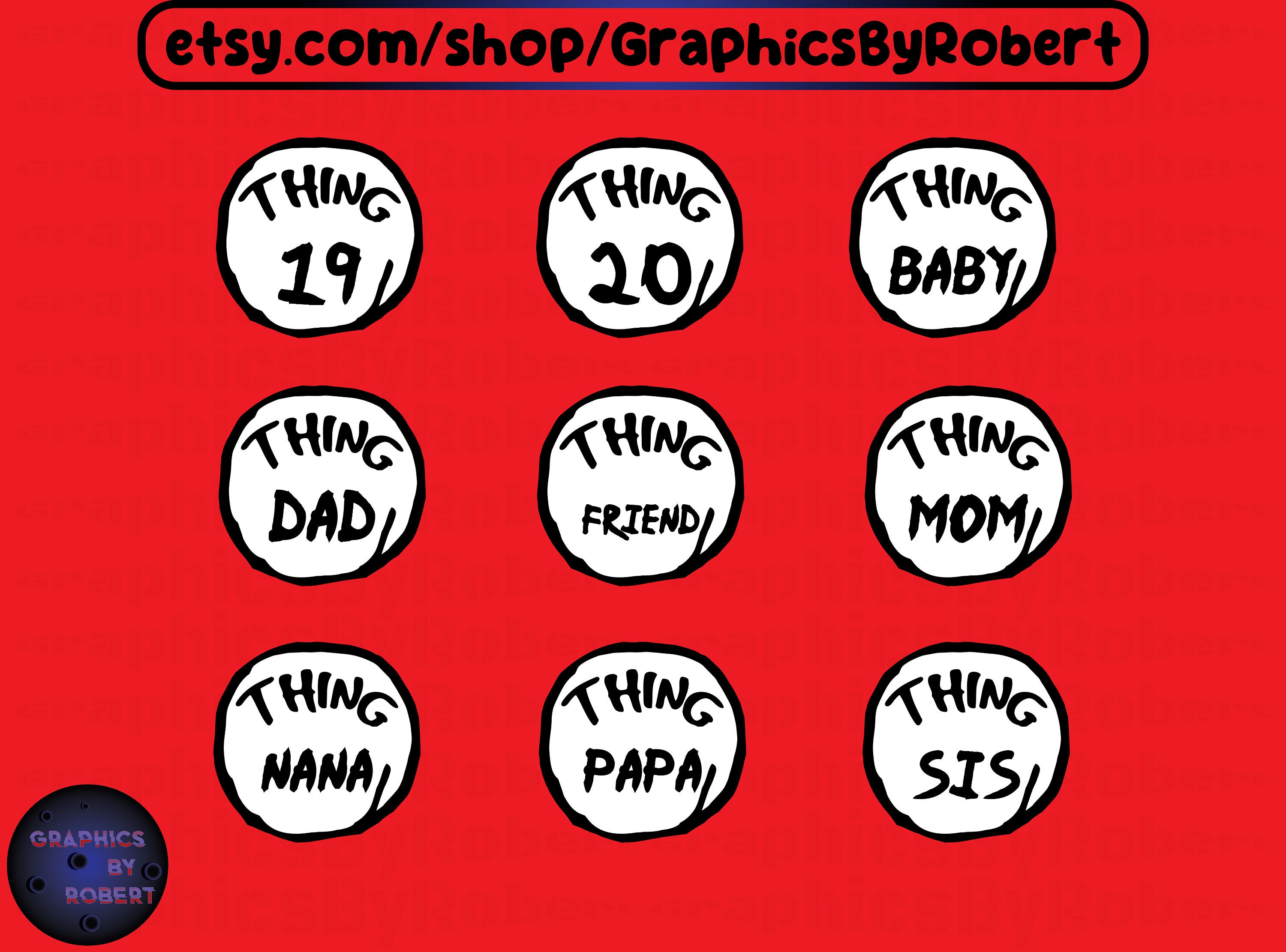 Layered Thing 1 Thing 2 Svg Png, Thing Mom Svg, Thing Dad, Thing ...