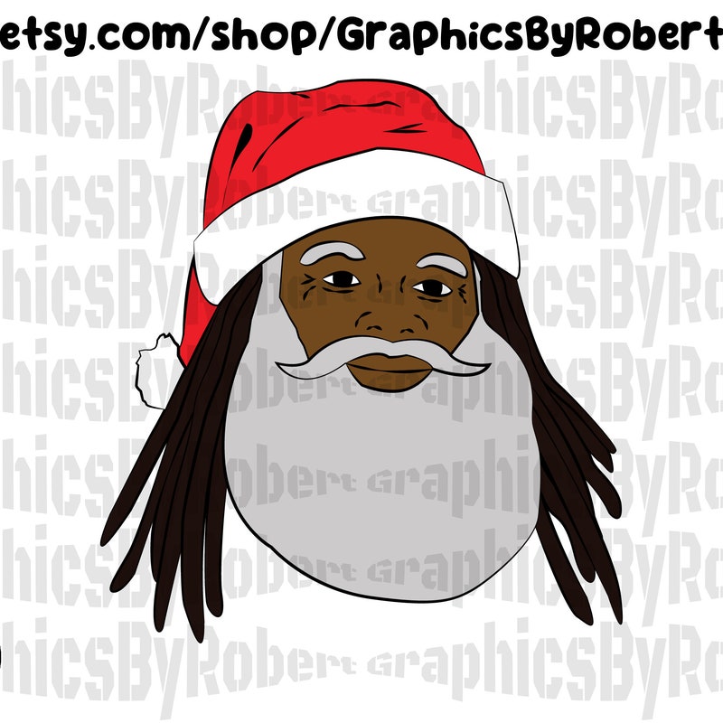 Black Santa Svg - Etsy
