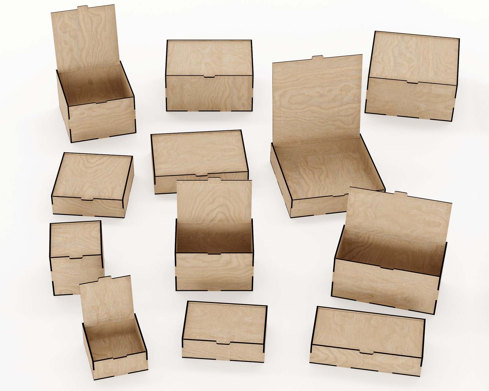 Laser Cut Box With Flip up Lid Storage Box Bundle Multiple - Etsy UK