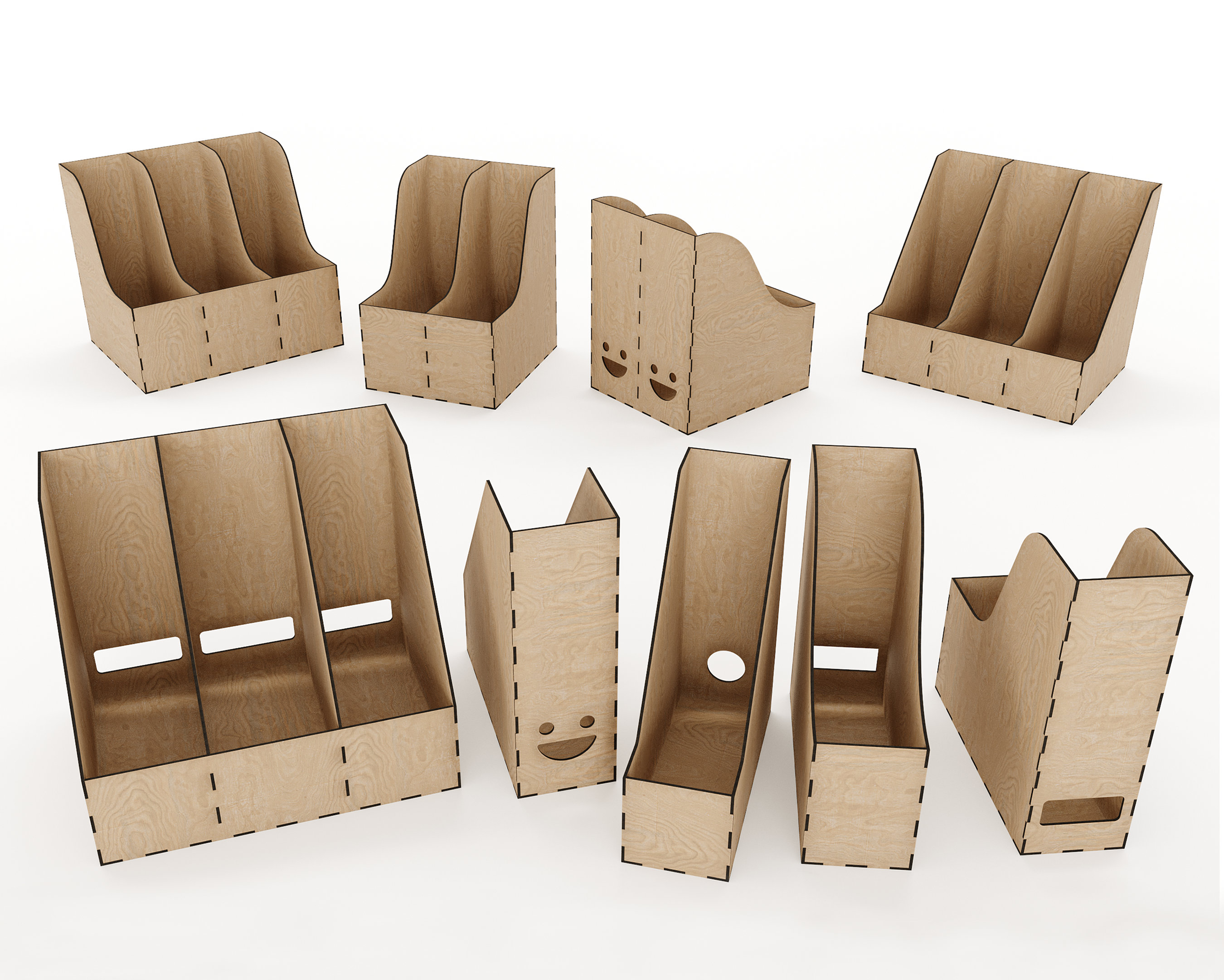 Minimalist Laser Cut File Organizer Bundle for Desk Storage - Etsy ...