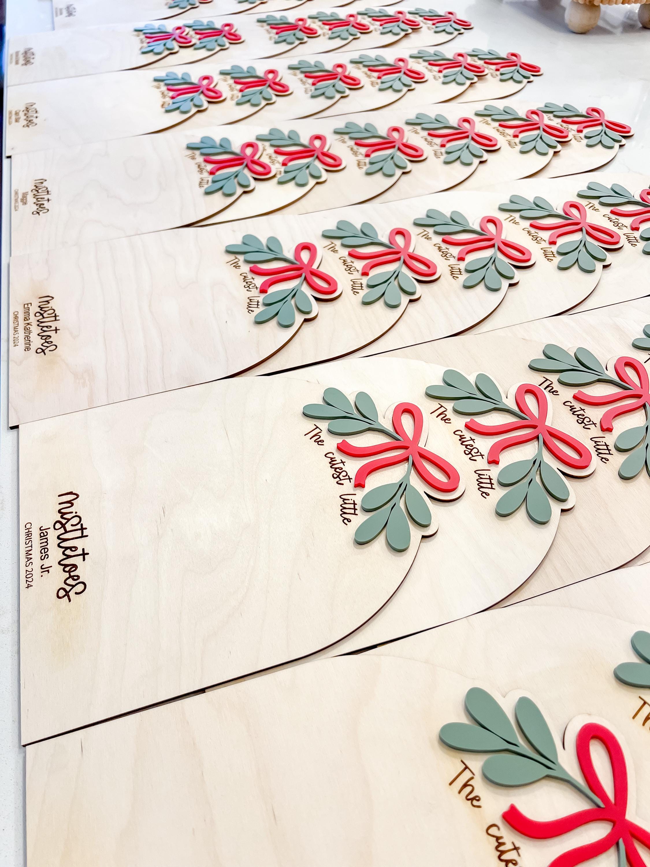 Mistletoes Footprint Sign | Christmas Keepsake | Personalized Footprint ...