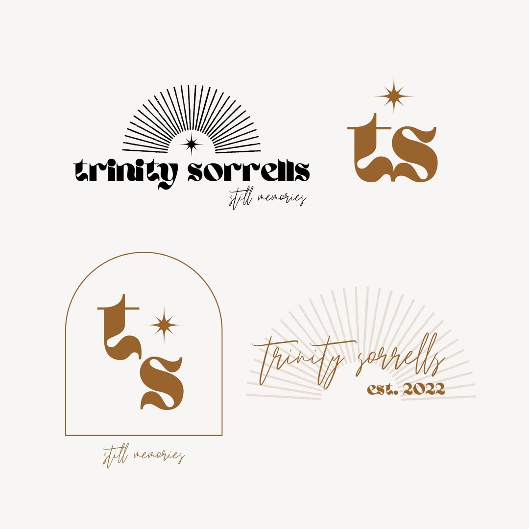 Boho Minimal Arch Logos Set | Business Logo Template | Custom Logo Set ...