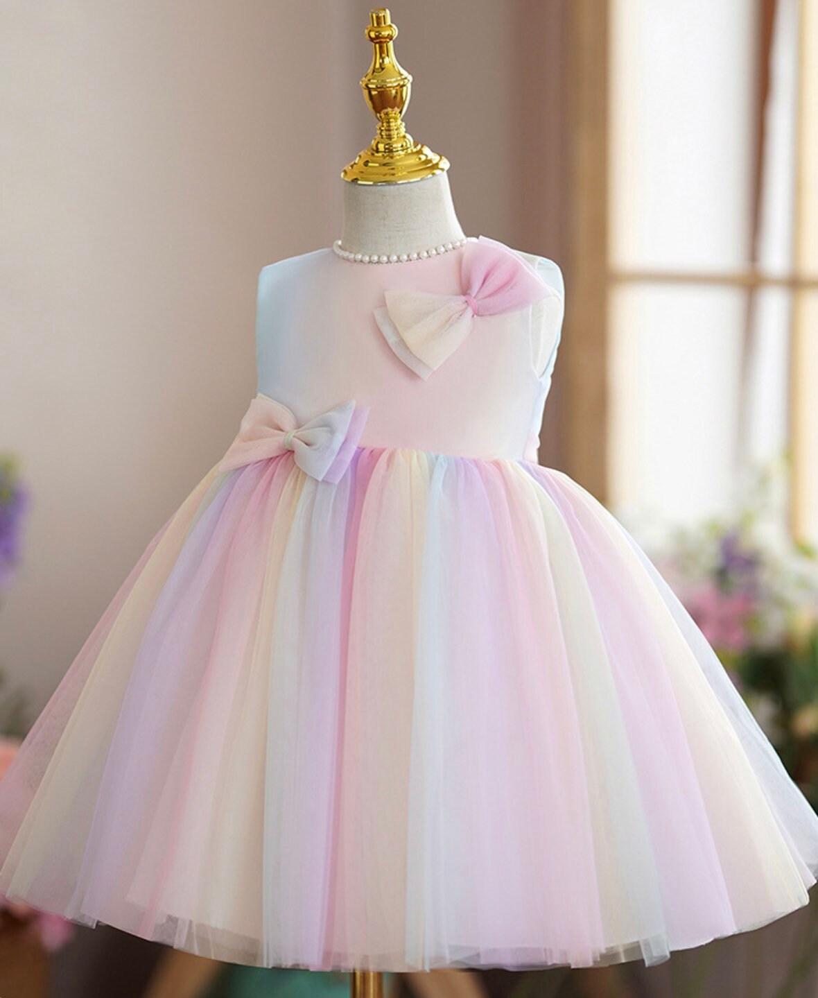 Girls Pastel Colors Dress Girls Rainbow Dress Girls Unicorn - Etsy