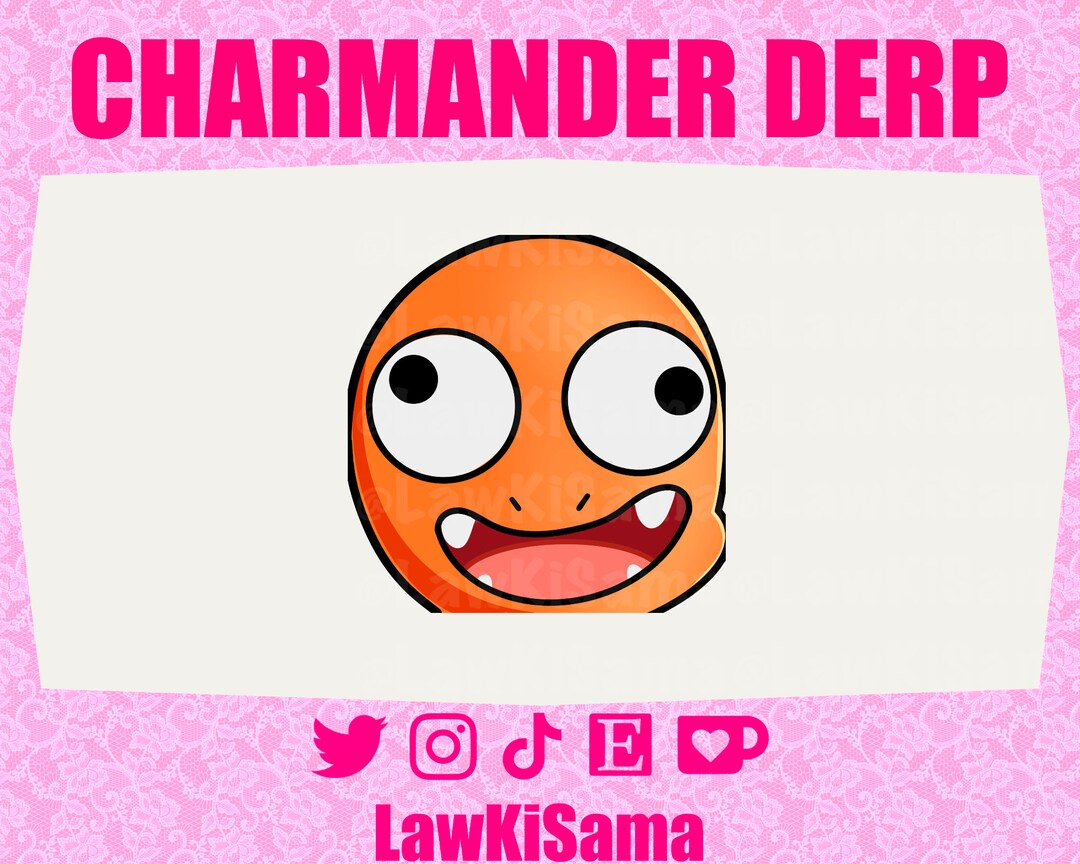 Cute Pokemon Emote for Twitch/discord : Charmander Derp Emote - Etsy