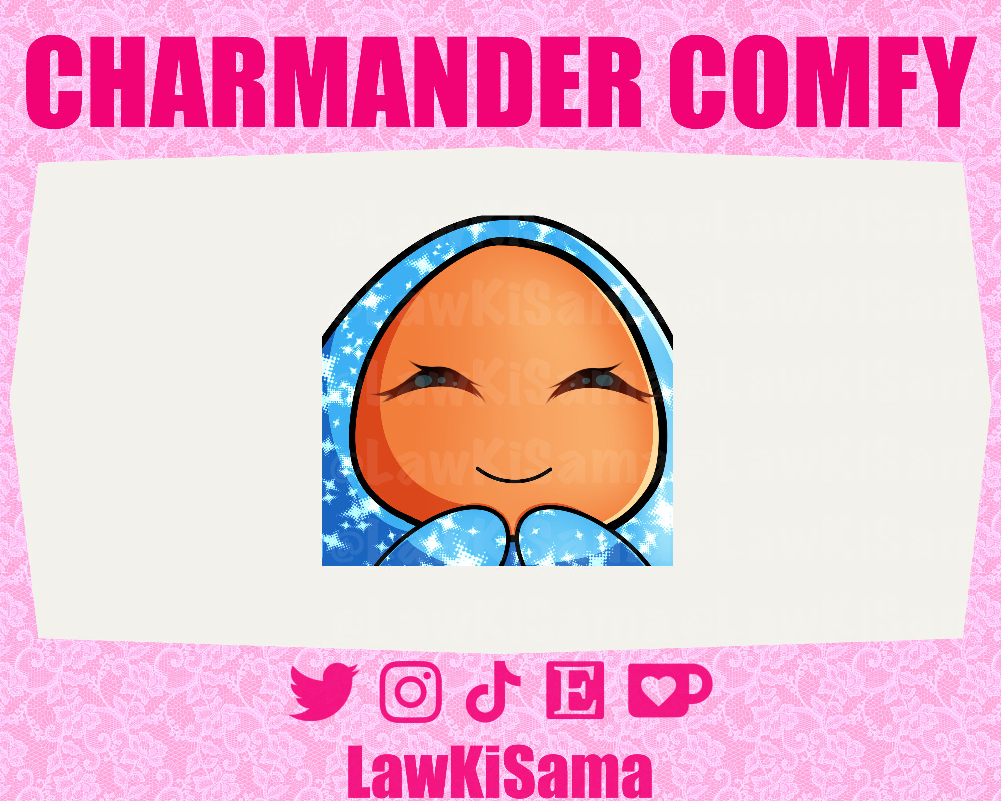 Cute Pokemon Emote for Twitch/discord : Charmander Comfy Emote - Etsy ...