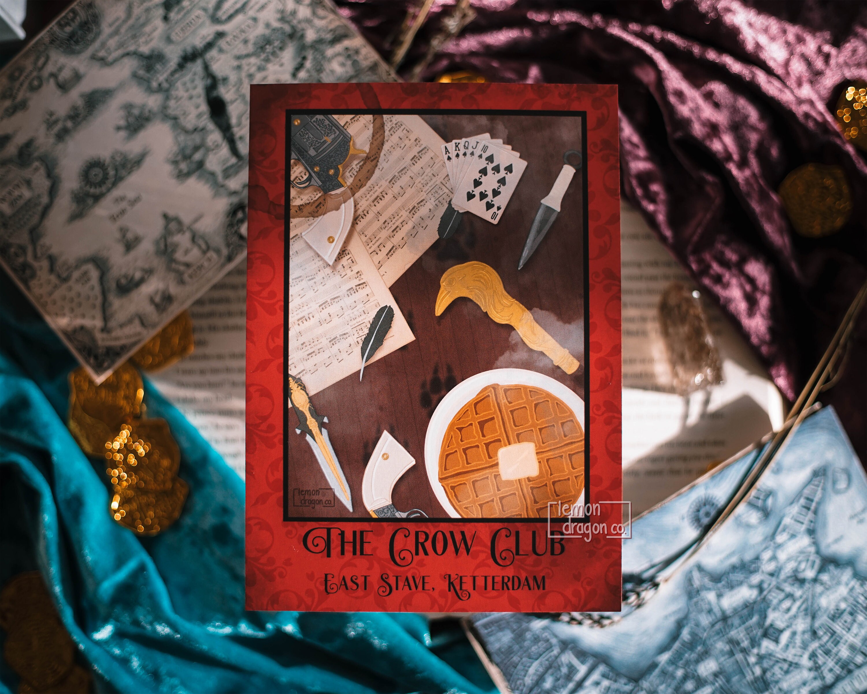 Crow Club Art Print Fantasy Bookish Merch Illustrated Poster Art Print ...