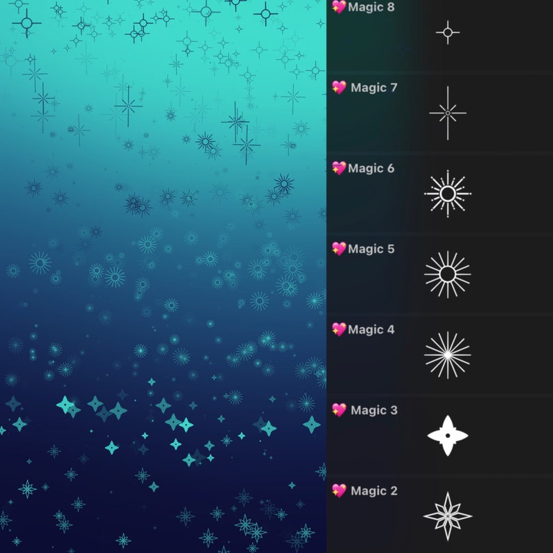 42 Glitter and Sparkle Bokeh Brushes for Procreate - Etsy