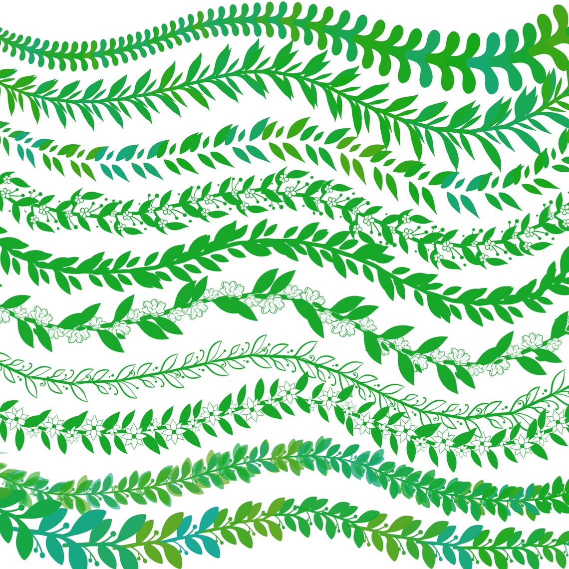 10 Vine Procreate Brushes Procreate Foliage Greenery - Etsy