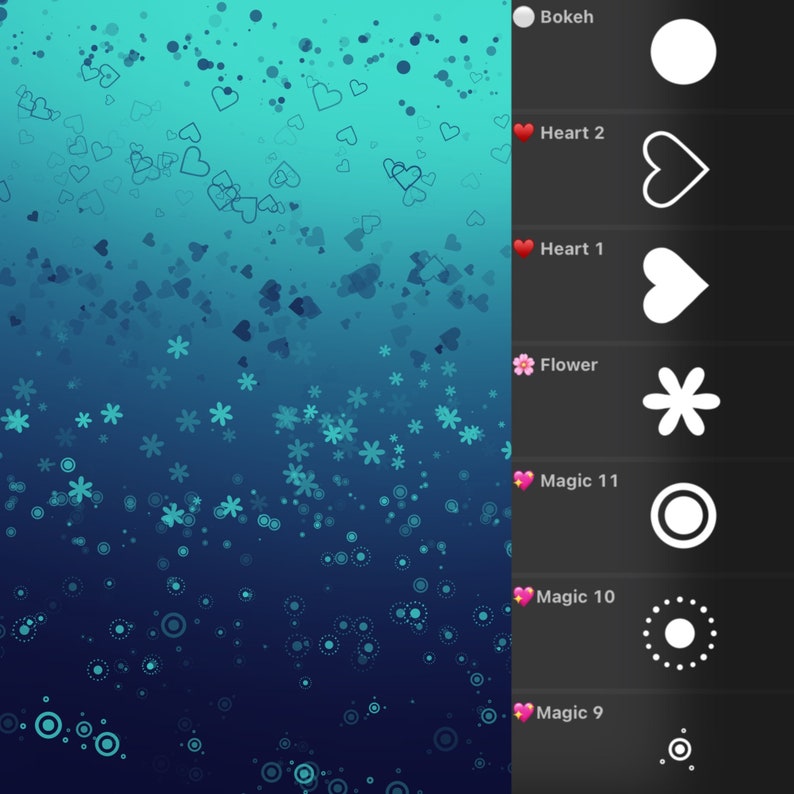42 Glitter and Sparkle Bokeh Brushes for Procreate - Etsy
