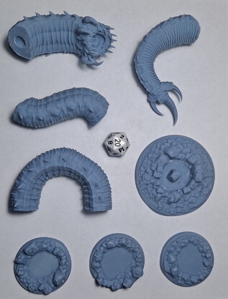 Purple Worm Dungeons and Dragons/ttrpg Miniature Head or - Etsy