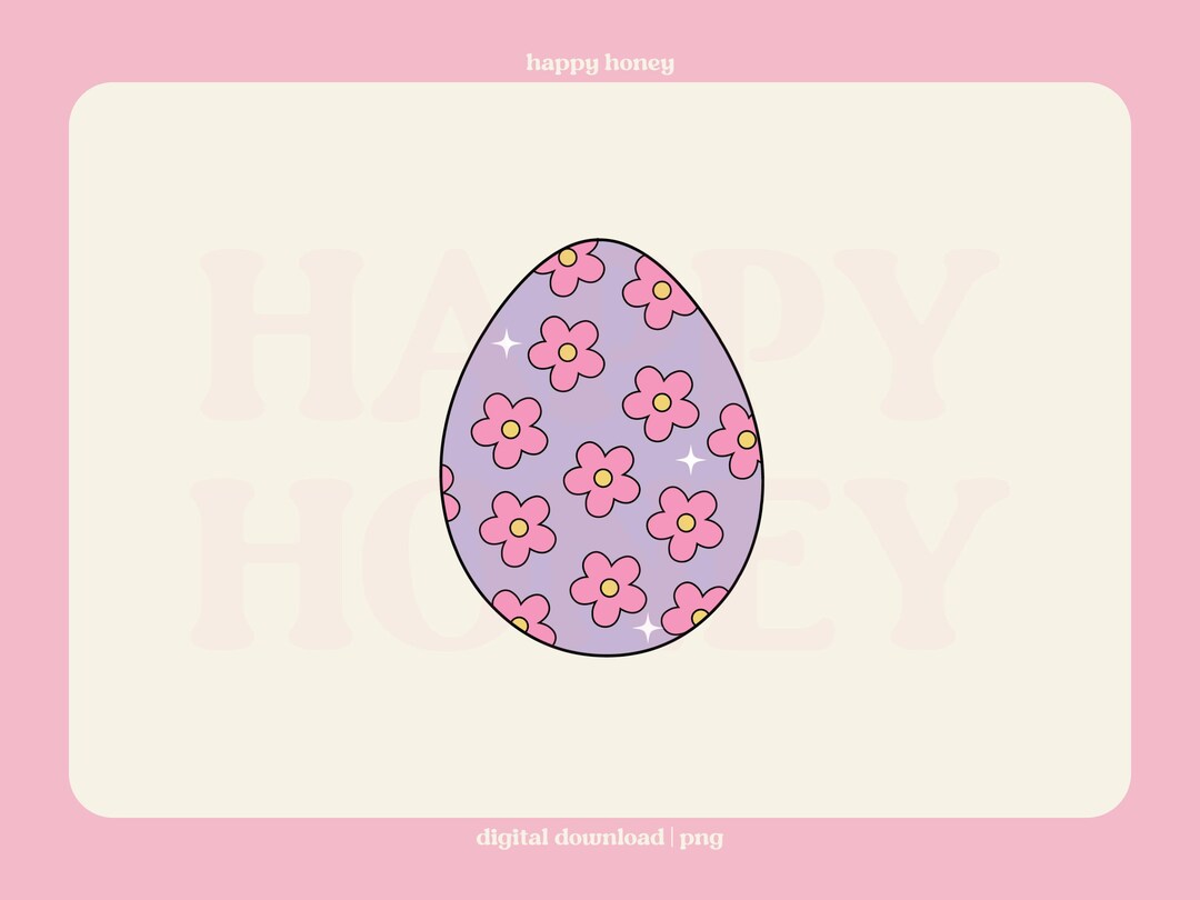 Cute Easter Egg Flower PNG, Spring Png, Pastel Floral Png, Aesthetic ...