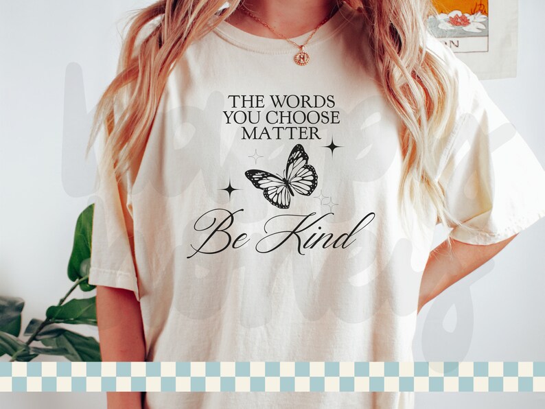 Be Kind PNG SVG Words Matter Svg Aesthetic Svg Trendy - Etsy