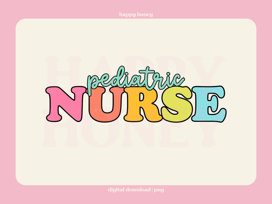 Pediatric Nurse PNG, Trendy Peds Nurse, RN Tshirt and Sticker Design - Etsy