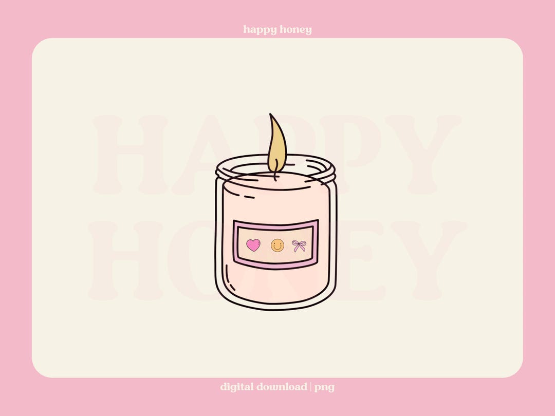 Trendy Candle PNG, Cute Girly Candle Sticker Design, Sublimation Png - Etsy
