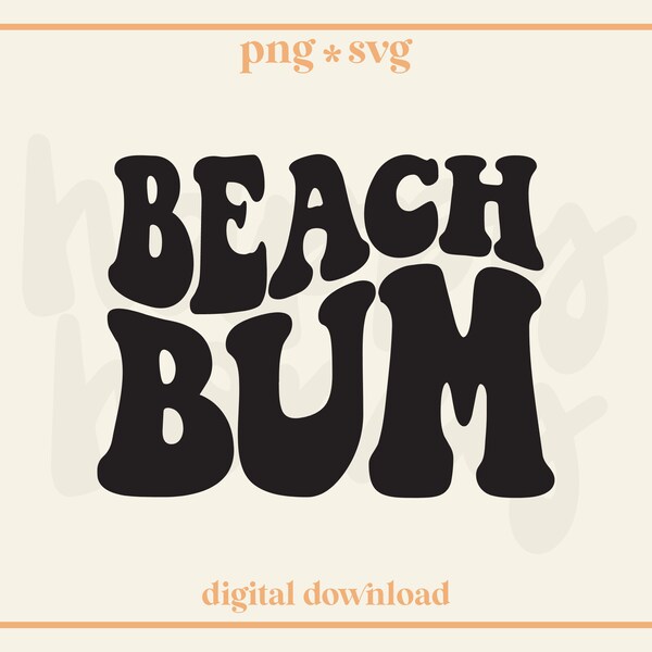 Cute Beach Bum Svg - Etsy