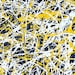 XXL Jackson Pollock Style Yellow & Black Canvas | Handmade Abstract ...