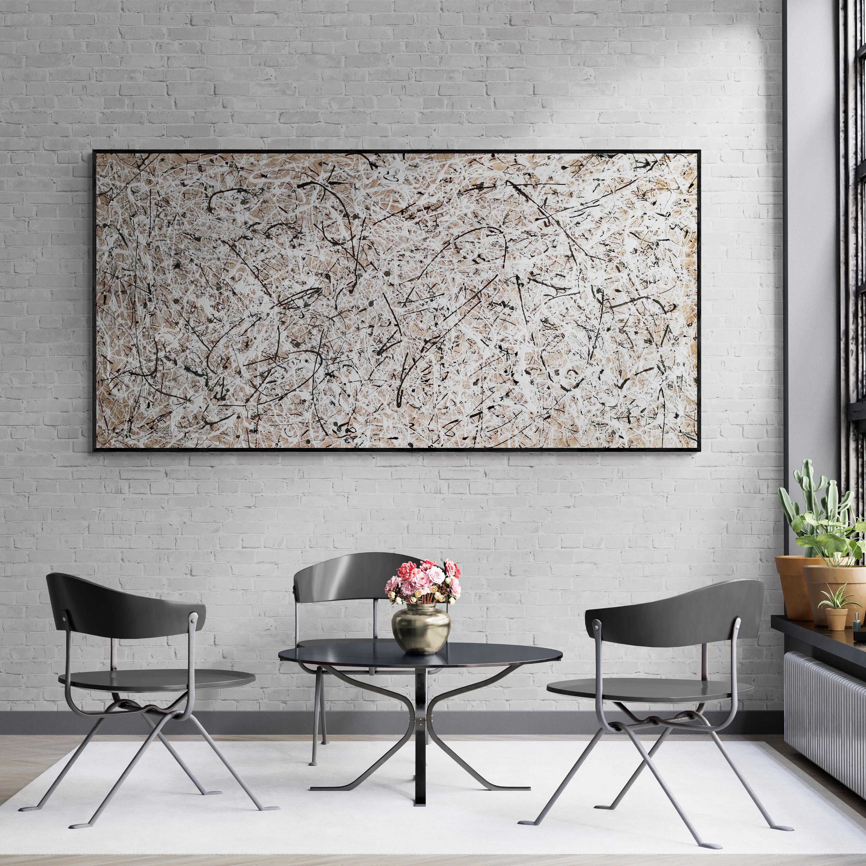 Jackson Pollock Style Soft Sand Handcrafted Abstract Expressionism Art ...