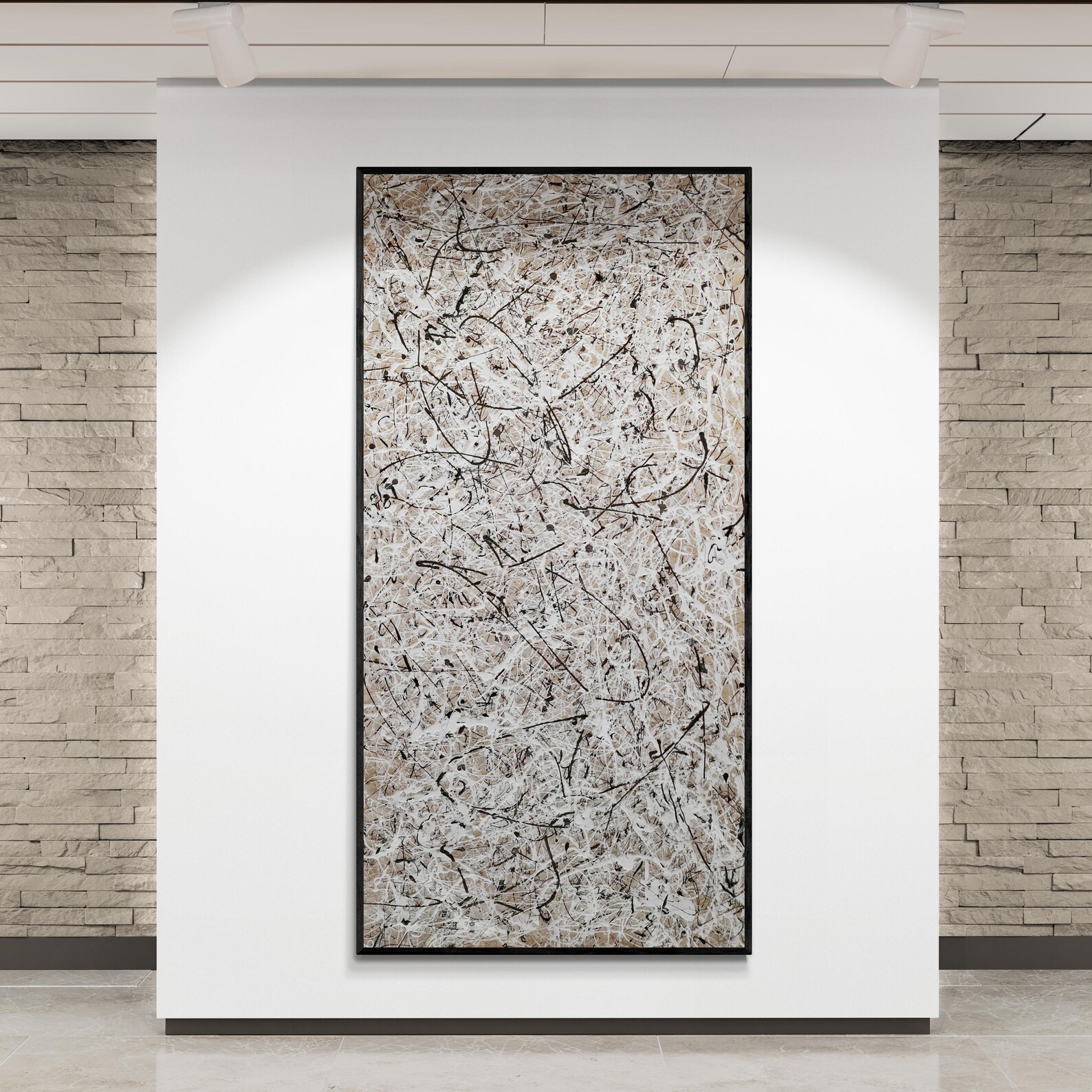 Jackson Pollock Style Soft Sand Handcrafted Abstract Expressionism Art ...