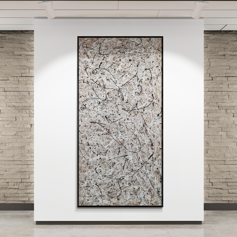 Jackson Pollock Style Soft Sand Handcrafted Abstract Expressionism Art ...