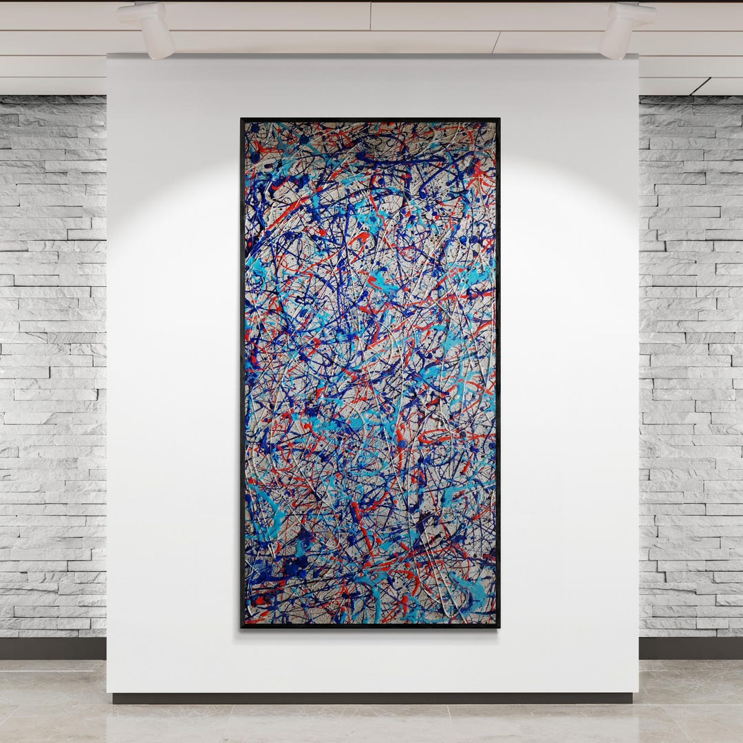 Jackson Pollock Style Racing Canvas | 200x100 Cm Porsche Martini ...
