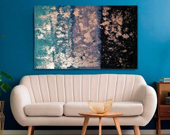 Arte abstracto azul - Etsy España