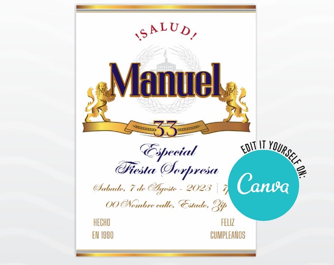 Personalized Modelo Beer 32 Oz Label, Modelo Cerveza, Personalized Beer ...