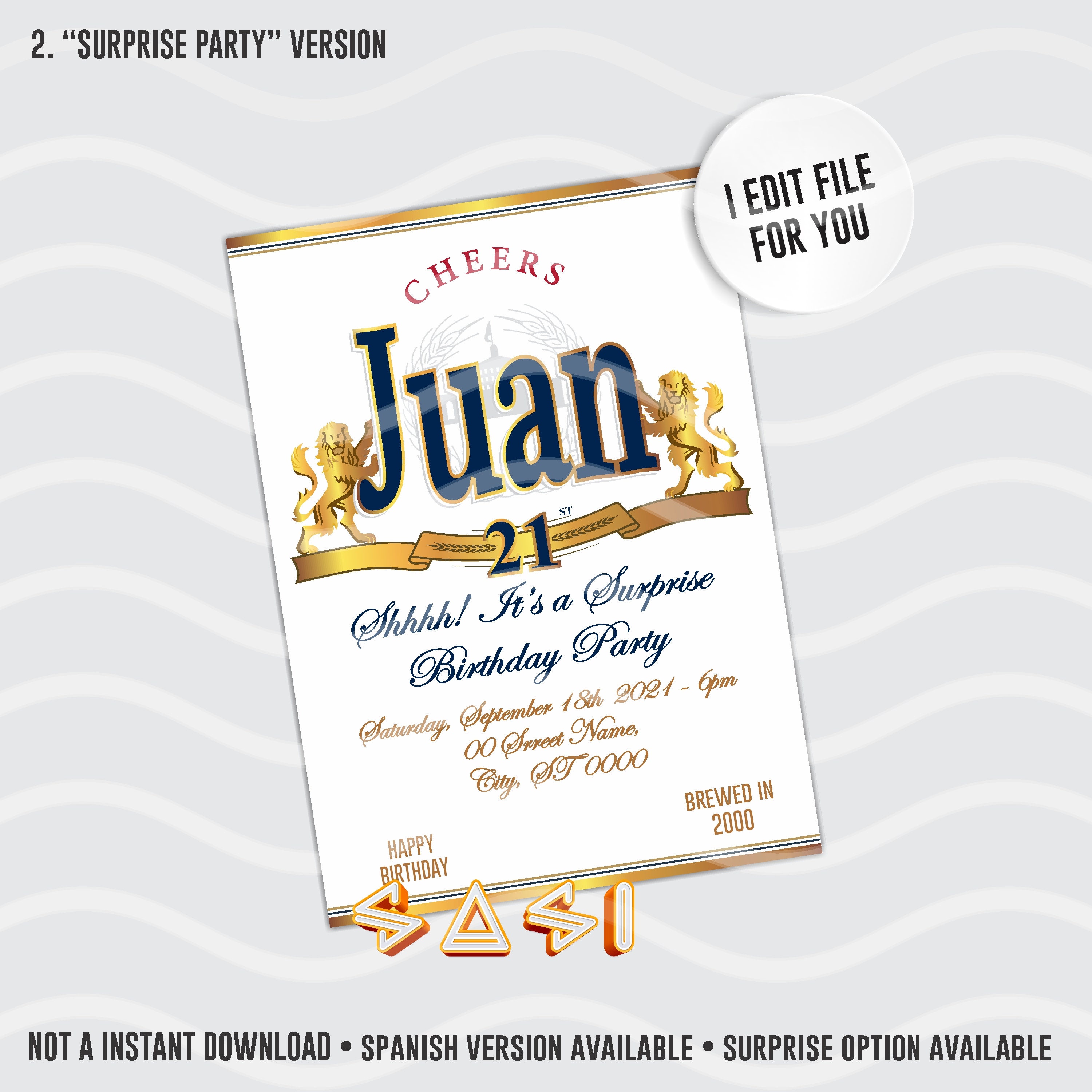 Modelo Beer Birthday Invite | Invitation | Personalized | Digital File ...